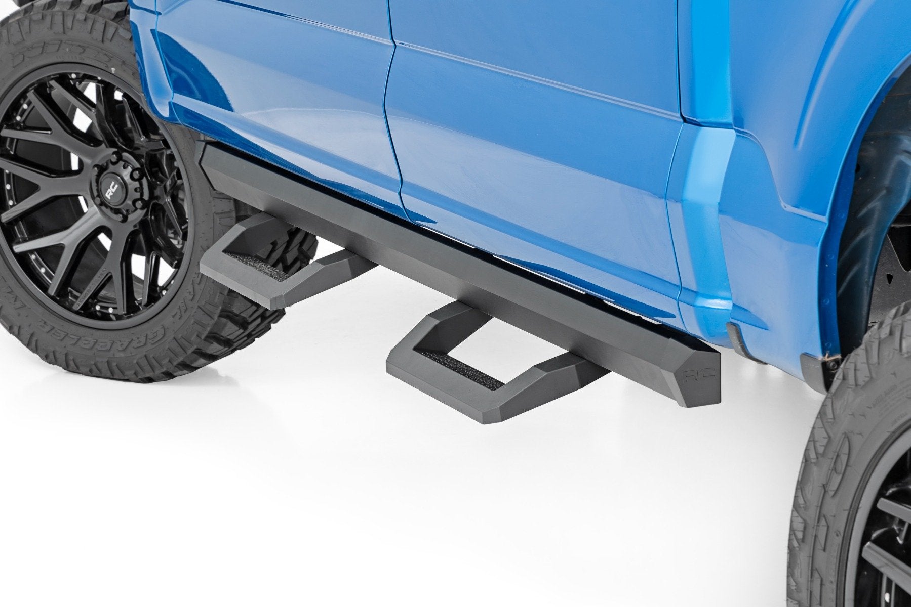 Rough Country SR2 Adjustable Aluminum Steps | Crew Cab | Ford F-150/Li ...